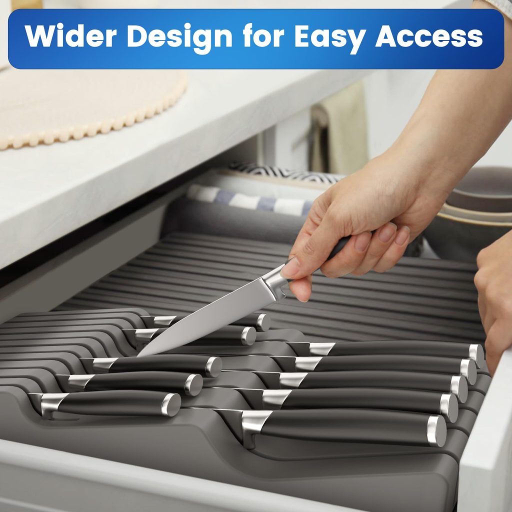 Silicone Knife Drawer Organizer Drawer Knife Block Storage