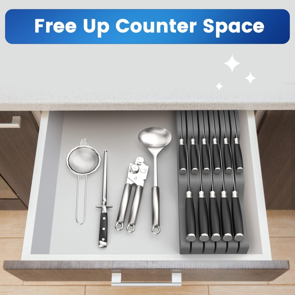 Silicone Knife Drawer Organizer Drawer Knife Block Storage